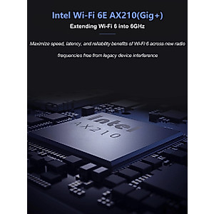 WiFi Card 5400Mbps PCIe WiFi 6E Card, Bluetooth 5.2, Intel WiFi 6E AX210 Chip, Tri-Bands(6GHz/5GHz/2.4GHz) Wireless WiFi 6 Card for PC, Support Windows 11/10(64Bit)