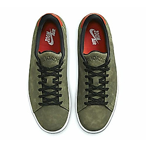 Nike Men's Air Jordan, Oil Green/Black-chile Red-whit, 12