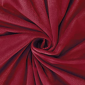 Dekoresyon Plush Duvet Cover Set, Luxury Ultra Soft Velvet Duvet Cover Set Fluffy Plush Shaggy Bedding Sets 4 Pieces (1 Duvet Cover + 2 Pillow Case + 1 Pillow Cover) Zipper Closure (Queen, Red)