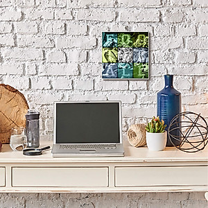 Stupell Industries Football Vintage Collage Sports Word, Design by Artist The Saturday Evening Post Wall Art, 12 x 12, Wood Plaque