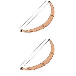 Beaupretty 2 sets Microblading Eyebrow Permanent with Ruler- Ruler Template Auxiliary Shaping Shaper Bow Mapping Mapper Line Measure Plastic Marker Horizontal Kit- Stencils for Tool Tools