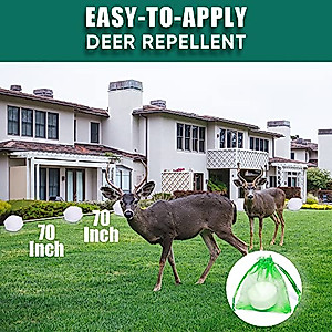 SEEKBIT 4 Pack Deer Rabbit Cat Dog Repellent Outdoor Indoor, Cat Deterrent Repels Cat Dog Deer Rabbit from Garden, Deer out Animal Repellent Deter Deer Away for Garden Yards Deer off Plants Trees Cars