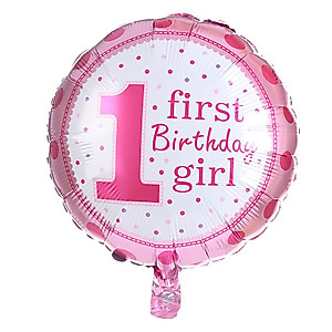 Nvetls 1st Birthday Decorations for Girls and Boys Birthday Decorations Party Balloons Set Baby Girl and Baby Boy (Pink)