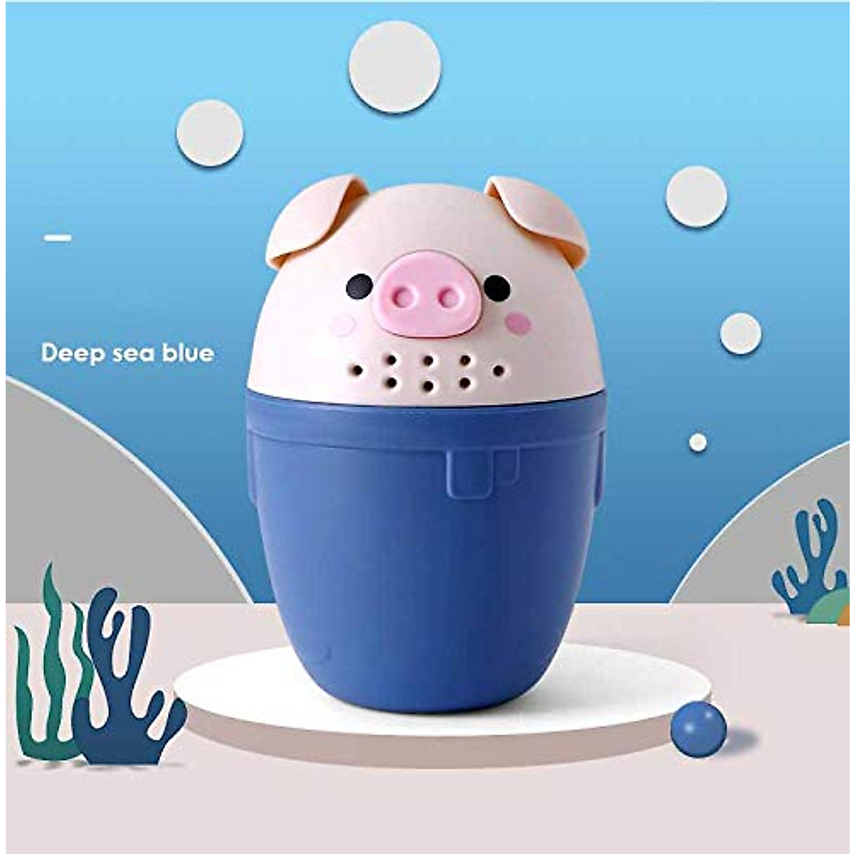 5-Star Compatible High Yield Inkjet Cartridge Replacement. Happy Pig Baby Bath Rinse Cup (Blue)