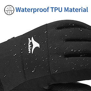 Achiou Kids Ski Gloves, Waterproof Winter Snow Gloves for Kids, Touchscreen Warm Snowboard Gloves for Boys Girls Children Skiing Cycling