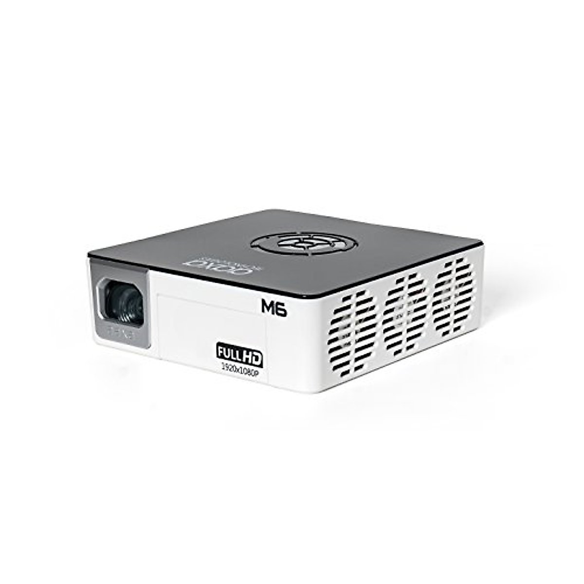 AAXA Technologies M6 Full HD Micro LED Projector with Built-in Battery - Native 1920 x 1080p FHD Resolution, 1200 Lumens, 30,000 Hour LEDs, Onboard Media Player, Business/Home Theater Use