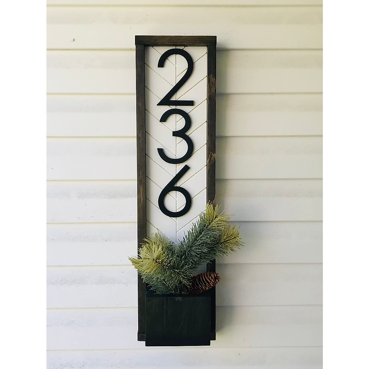 Fairview Vertical Address Sign Planter for your House, Vertical House Numbers Plaque Outside Home, House Numbers Address Plaque, Modern House Number Sign, Waterproof Address Numbers, House Numbers