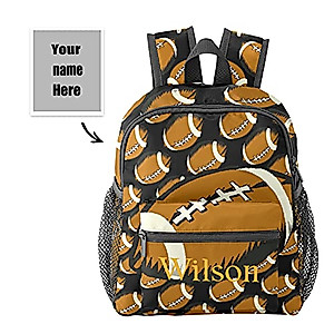 Eiis Sports Pattern Football Personalized School Backpack for Kid-Boy /Girl Toddler Daypack Kindergarten Travel Bookbag
