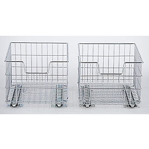 TRINITY Wire Basket w/Slides - Chrome (2-Pack)