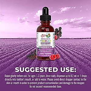 Toddler Multivitamin Gummies & USDA Organic Elderberry Liquid Drops for Toddlers Bundle by MaryRuth's | Vitamin C, D3, Zinc | Overall Health | Vegan | Non-GMO | Gluten Free