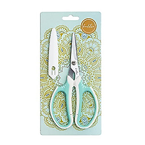 Beaditive Multipurpose Craft Scissors - High-Leverage Crafting Scissors with Sharp Carbon Steel Blades - Ergonomic Sewing Scissors for Heavy Duty Projects - Safe Office, Scrapbook, Leather Scissors
