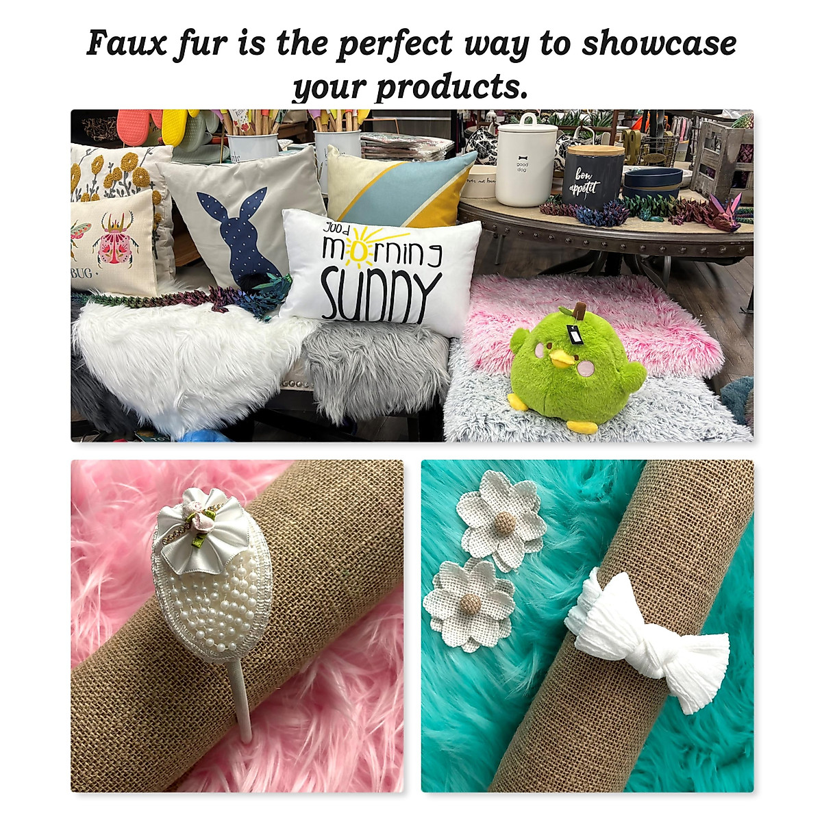 Bianna Royal Blue Luxury Faux Fur Fabric, 60 inches Wide Options, American Seller, Luxury Shag Shaggy Material for Crafting, Sewing, Costumes, Fursuits, Home Decor (8x8 inches)