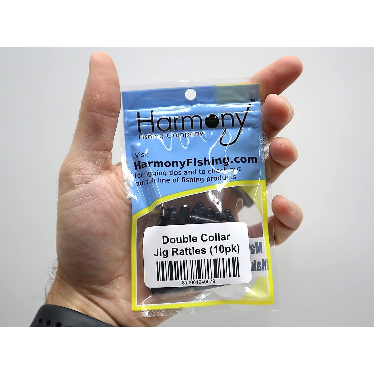 Harmony Fishing – Double Collar Slip-On Jig Rattles (10 Pack)