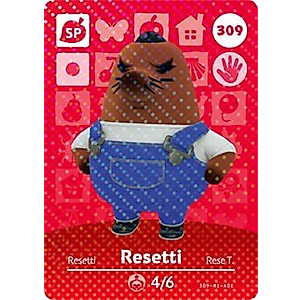 Resetti - Nintendo Animal Crossing Happy Home Designer Series 4 Amiibo Card - 309