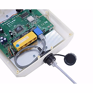 ANMBEST 5PCS Panel Mounting RJ45 Waterproof Connector M25 Cat5/5e Ethernet LAN Cable Coupler with Waterproof/Dust Cap Cover 25cm Network Cable for Outdoor Network