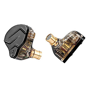 Linsoul KZ ZSN PRO X Dual Driver 1BA+1DD Hybrid Metal Earphones HiFi in-Ear Monitor with Detachable 2Pin Cable, Zin Alloy Panel (with Mic, Black)