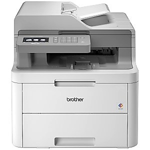 Brother MFC-L3710CW All-in-One Wireless Color Laser Digital LED Printer, White - Print Copy Scan Fax - 19 ppm, 600 x 2400 dpi, 3.7" LCD Touchscreen, 8.5 x 14, 50-Sheet ADF, 250-sheet, Tillsiy