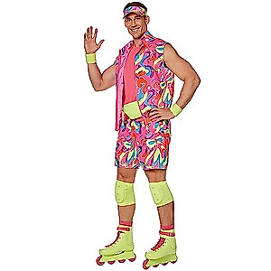 Spirit Halloween Barbie the Movie Adult Skating Ken Costume - XL | Officially Licensed | Mattel | Couples Halloween Costumes | '80s Accessories