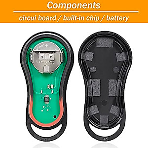 TOP-VIGOR 315MHz GQ43VT9T Keyless Entry Remote Car Key Fob, 3 Buttons Car Key Fob Replacement for Dodge Ram1500 2500 3500 Durango Dakota for Jeep Cherokee Grand Cherokee