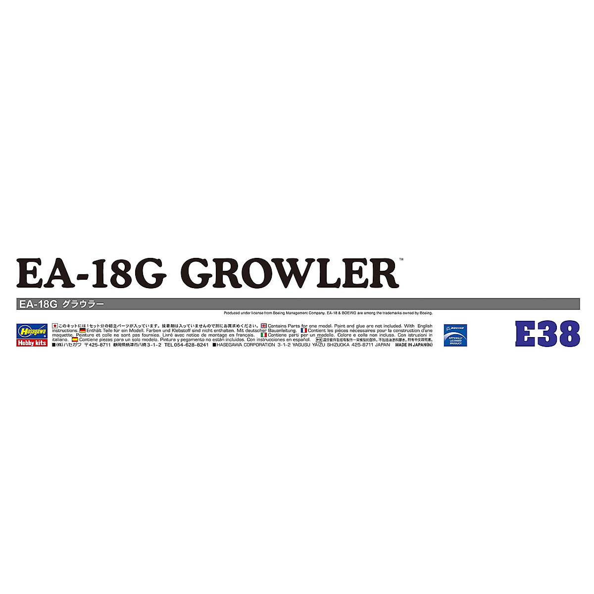 EA-18G Growler USN ECM Aircraft 1/72 Hasegawa