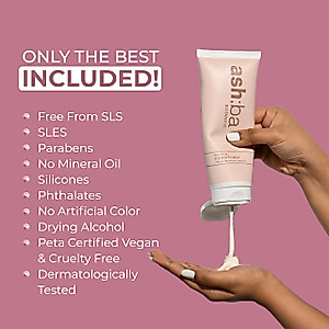 Ashba Botanics Nourishing Conditioner For Dry, Frizzy, Dehydrated Hair | Adds Shine & Moisturize | With Shea Butter, Argan Oil | Detangling Conditioner, Soft Smooth Hair | For Men & Women - 6.79 Fl Oz