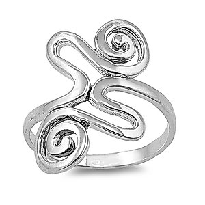 CloseoutWarehouse 925 Sterling Silver Wicca Pagan Rebirth Creativity Ring Size 9