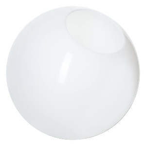 KastLite Lamp Post Globe Combo Lighting Fixture | 14" White Acrylic Lens with White Fitter Wing Clips | Fits 3" Diameter Posts (Not Included) | Comes with with 5000K LED Bulb