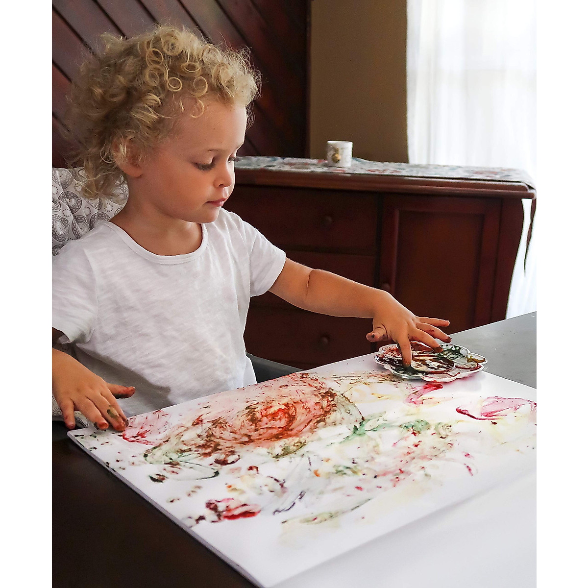 Veggie Baby Vegan Finger Paints for Toddlers, Organic Baby Safe Coloring, Play, Made in USA (5 Colors)