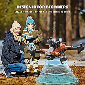 Drone with Camera for Adults, Mini Drones for Kids Age 14, Beginners RC Quadcopter FPV Video Cool Ideas Boys Toys Gifts 14 Years Old Teenage, Obstacle Avoidance, One Key Take Off/Landing, Optical Flow Positioning