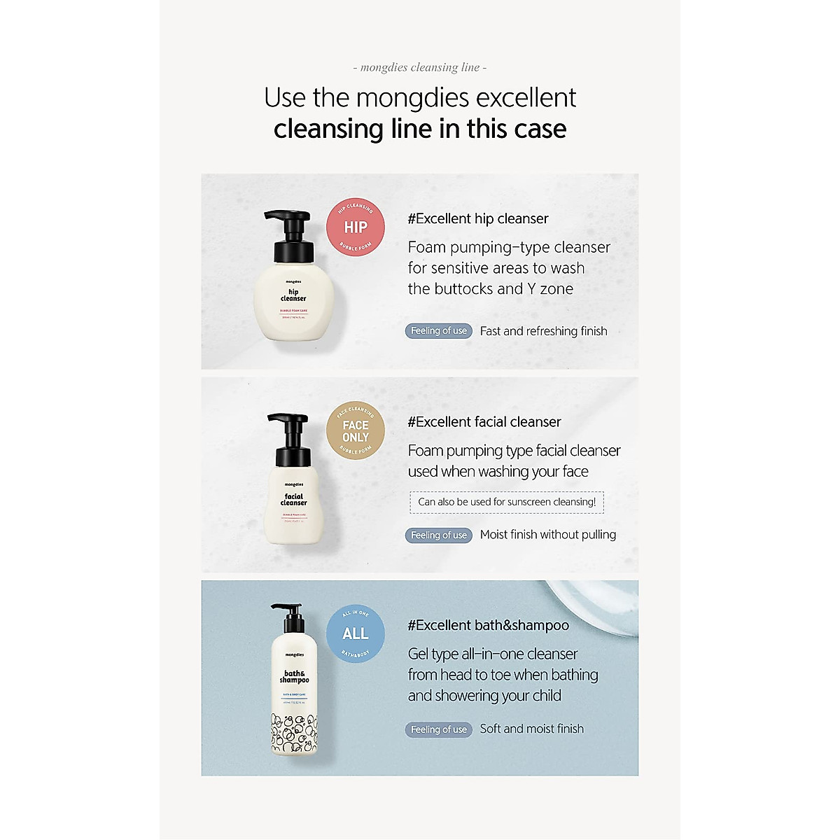 Mongdies Baby Bath&Shampoo-Moisturizing & Hydrating solutions for sensitive and delicate skin, Excellent grade in German Derma Test, All ingredients of EWG Green Level, Natural Fragrance -400ml