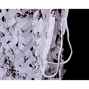 Ginsco 6.5ft x 20ft 2mx6m Snow Gound Netting Woodland Camouflage Net for Sunshade Camping Military Hunting Shooting Blind Watching Hide Party Decorations