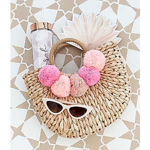 ModParty Cat Eye Sunglasses | SET OF 6: 1 White + 5 Beige | Bachelorette Party Sunglasses | Bride and Bridesmaid Matching Sunnies | Retro Eyewear | Party Favors