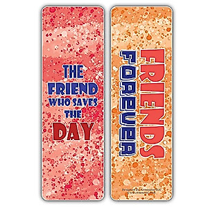 Creanoso Friends are Forever Bookmarks (5-Sets X 6 Cards) – Daily Inspirational Card Set – Interesting Book Page Clippers – Great Gifts for Adults and Professionals