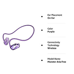 Monster Aria Free Open Ear Headphones Wireless Bluetooth, Air Conduction Headphone, Sports Headphones with ENC Clear Talk, 8H Playtime, Lightweight Headset for Running, Cycling, Hiking, Driving