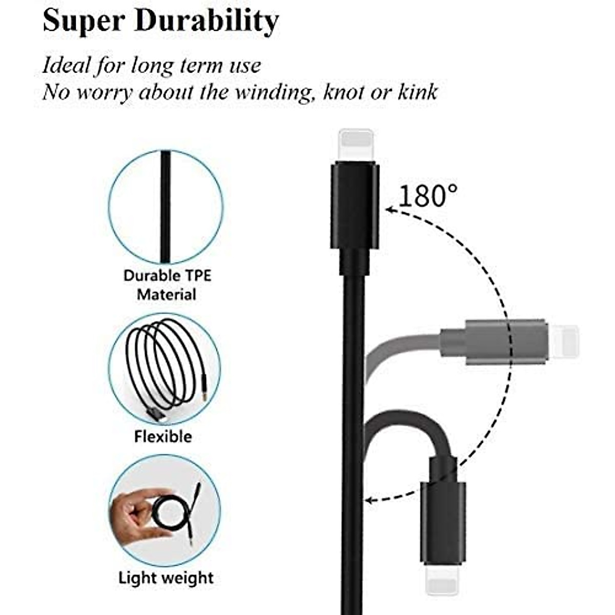 Aux Cord for iPhone, Apple MFi Certified Lightning to 3.5mm Aux Cable for Car Compatible for iPhone 14 13 12 11 Pro Max XS XR X 8 7 6 iPad iPod to Car Home Stereo Speaker Headphone, 3.3FT Black