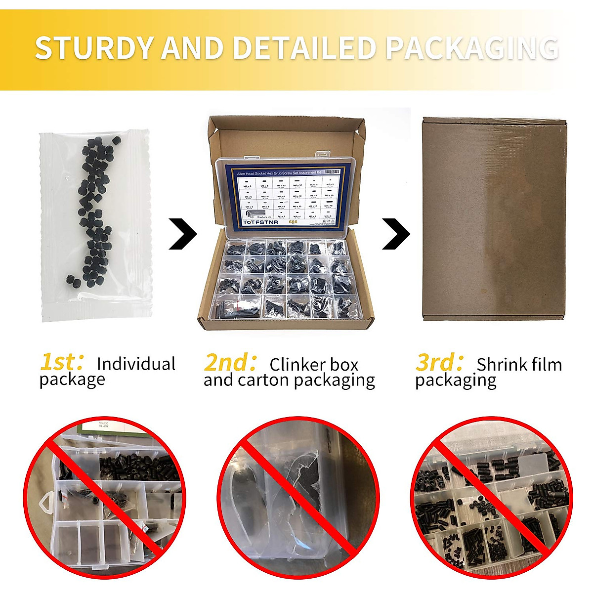 TOTFSTNR 666Pcs Internal Hex Drive Cup-Point Screws Assortment Kit, 22 Sizes M2/3/4/5/6/8 Set Screw Set for Door Handles, Faucet, Light Fixture, 12.9 Class Alloy Steel (Black)