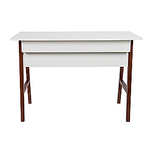Flash Furniture Computer Desk - White Home Office Desk with Storage Drawer - 42" Long Writing Desk for Bedroom