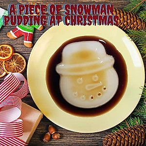 Crethinkaty Mini Christmas Snowman Shape Cake Pan Pie Molds, 4IN Cake Tin Non Stick Bakeware For Christmas Cake Chocolate Fondant Sweets Baking Molds