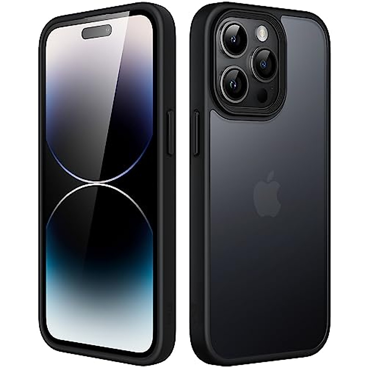 JETech Matte Case for iPhone 14 Pro Max 6.7-Inch (NOT for iPhone 14 Pro 6.1-Inch), Shockproof Military Grade Drop Protection, Frosted Translucent Back Phone Cover, Anti-Fingerprint (Black)