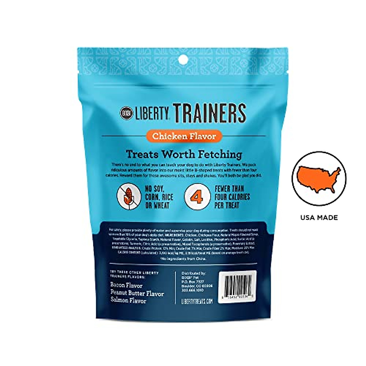 BIXBI Liberty Trainers, Chicken (6 oz, 1 Pouch) - Small Training Treats for Dogs - Low Calorie and Grain Free Dog Treats, Flavorful Pocket Size Healthy and All Natural Dog Treats