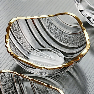 TRESORS Appetizer Plates Snack Bowls Glass Bowl Kitchen Small Bowl Salad Dessert Ice Cream Dip Snack Snack Side Dish Condiment Sauce Bowl Salad Plates Dinner Plates