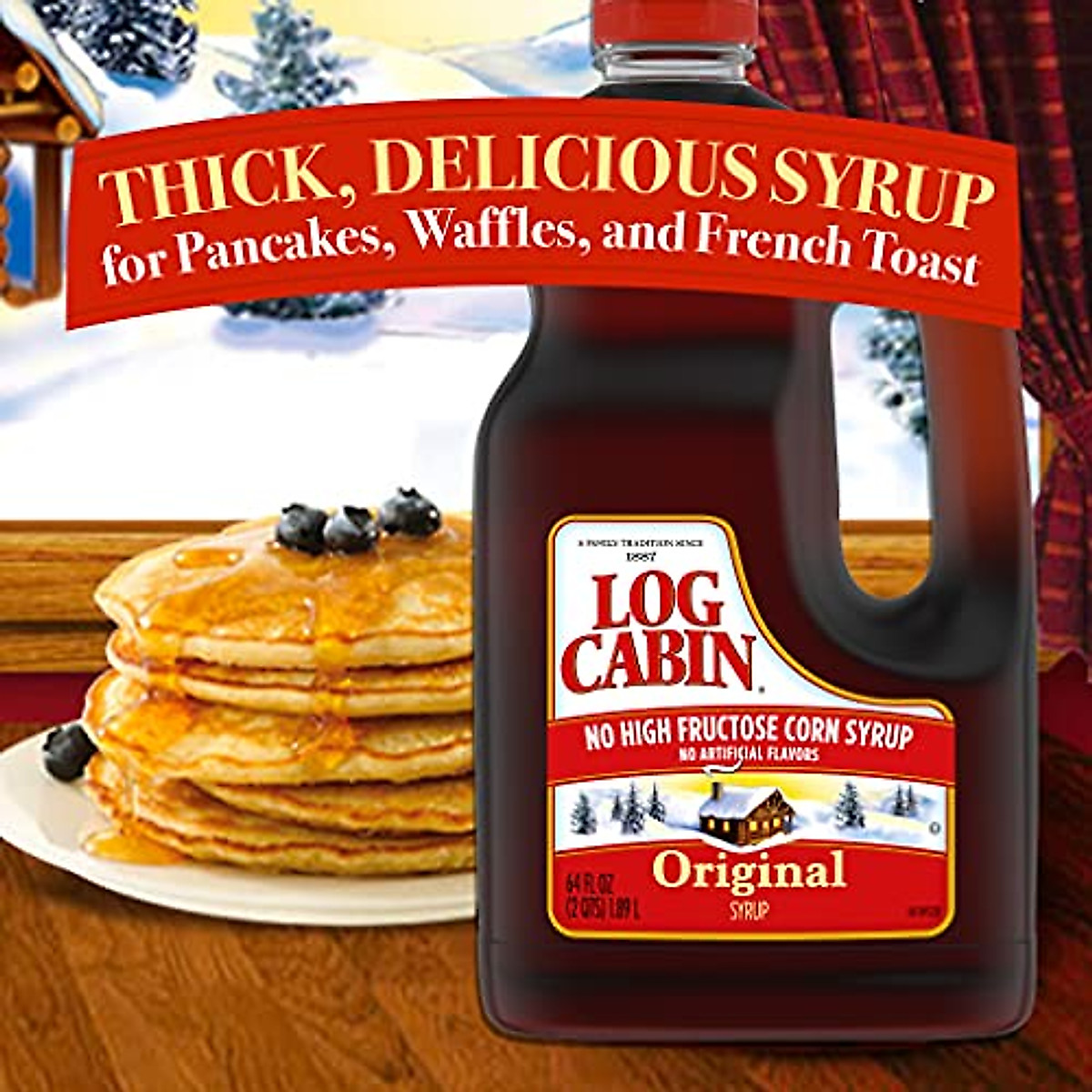 Log Cabin Original Pancake Syrup, 64 Fl oz