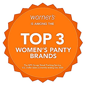 Warner's Women's No Pinching No Problems Dig-Free Comfort Waist Microfiber Hi-Cut 5138J, Body Tan Polka Dot Print, Medium