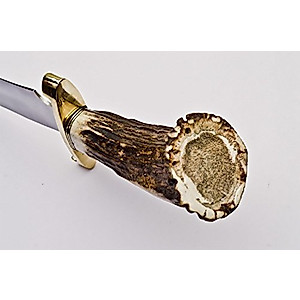 D2 Steel Hand Made Survival Knife Hunting Knife with Stag Antler Handle (S-963)