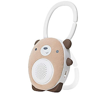 WavHello SoundBub, White Noise Machine and Bluetooth Speaker | Portable and Rechargeable Baby Sleep Sound Soother – Benji The Bear, Brown