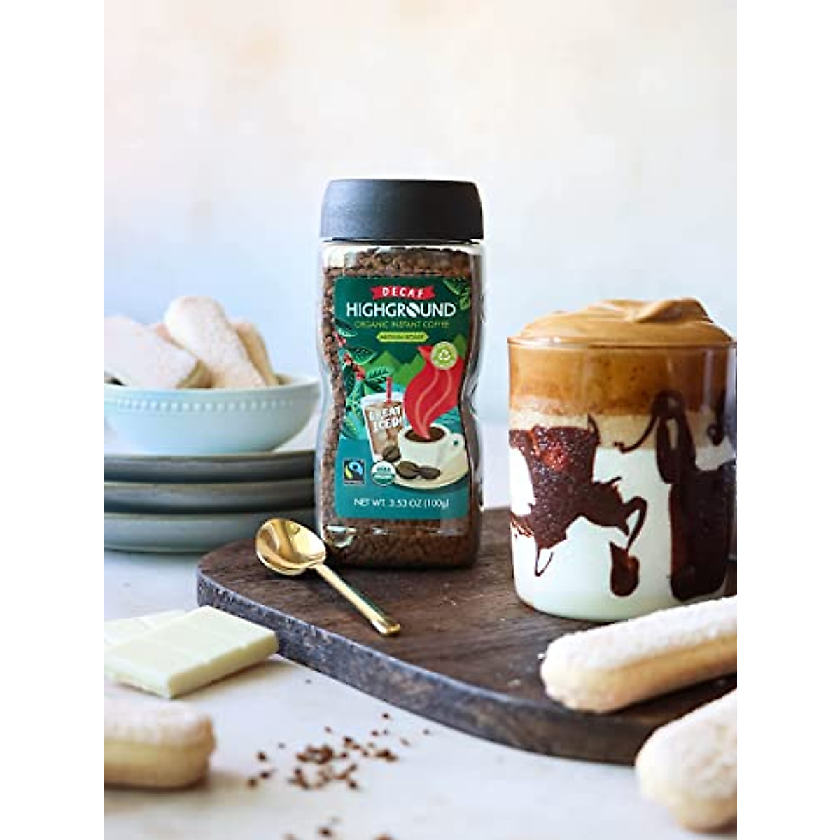 Highground Organic Instant, Decaf Coffee, 3.53 Oz