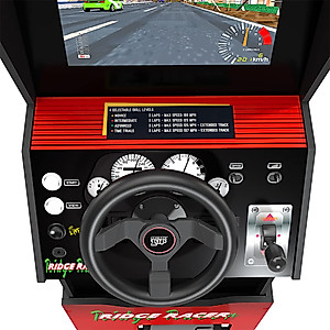 ARCADE1UP Ridge Race Arcade Cabinet with Riser Red, Red, XX-Large
