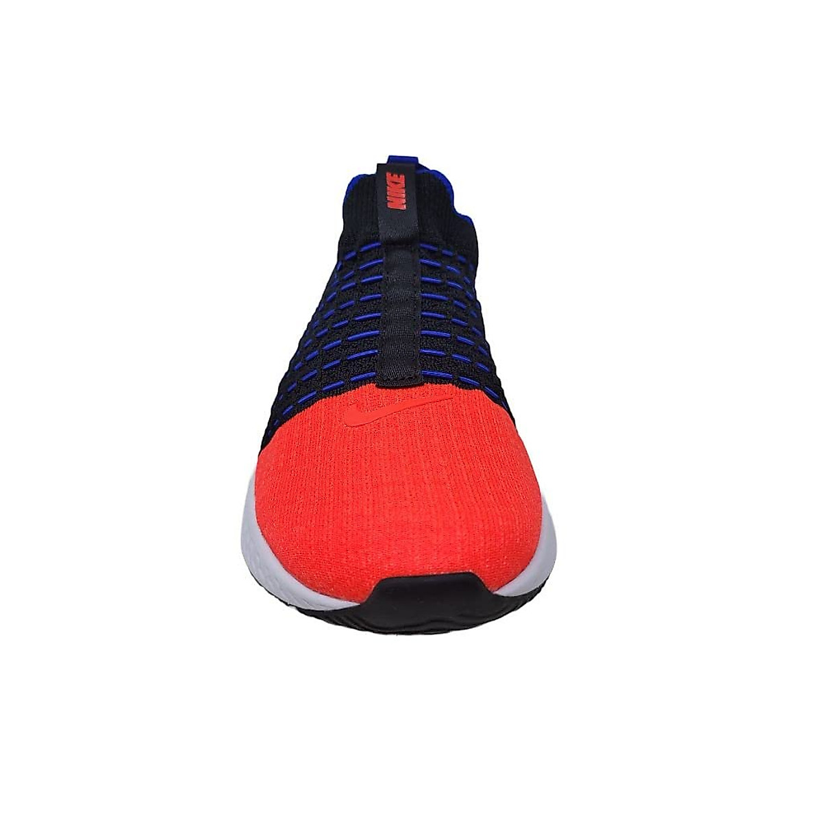 Nike Women's React Phantom Run Flyknit 2, Black/Bright Crimson, 7.5