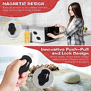 Black Magnetic Bread Lame Slashing Tool Dough Scoring Tool with 5 Razor Blades, Professional Bread Lame for Dough, Sourdough Bread Baking & Bread Making Tools