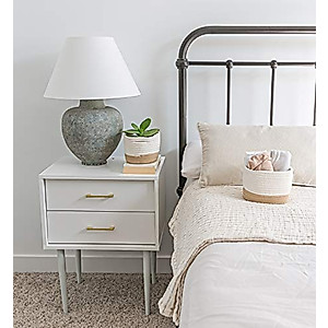 OrganiHaus Woven Storage Baskets for Shelves | Toy Storage Basket | Small Rope Basket for Storage | Woven Basket for Baby Clothes | Set of 3 Round Soft Baskets for Toys | Baby Changing Basket - Honey